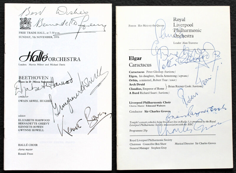 Autographed Concert Programmes 1974 84 Most With Multiple Signatures 