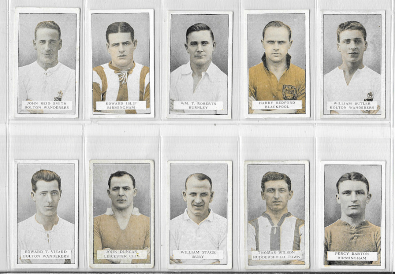 Gallaher "Famous Footballers" (green back) 1925, the set of 100, good ...